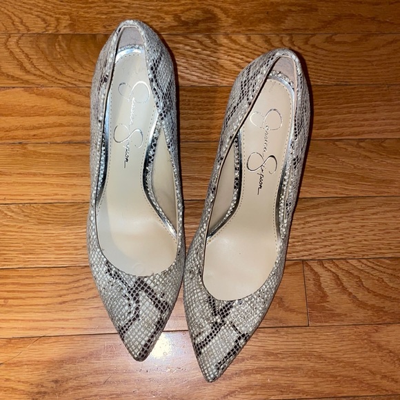 Shoes | Faux Snake Skin Heel | Poshmark